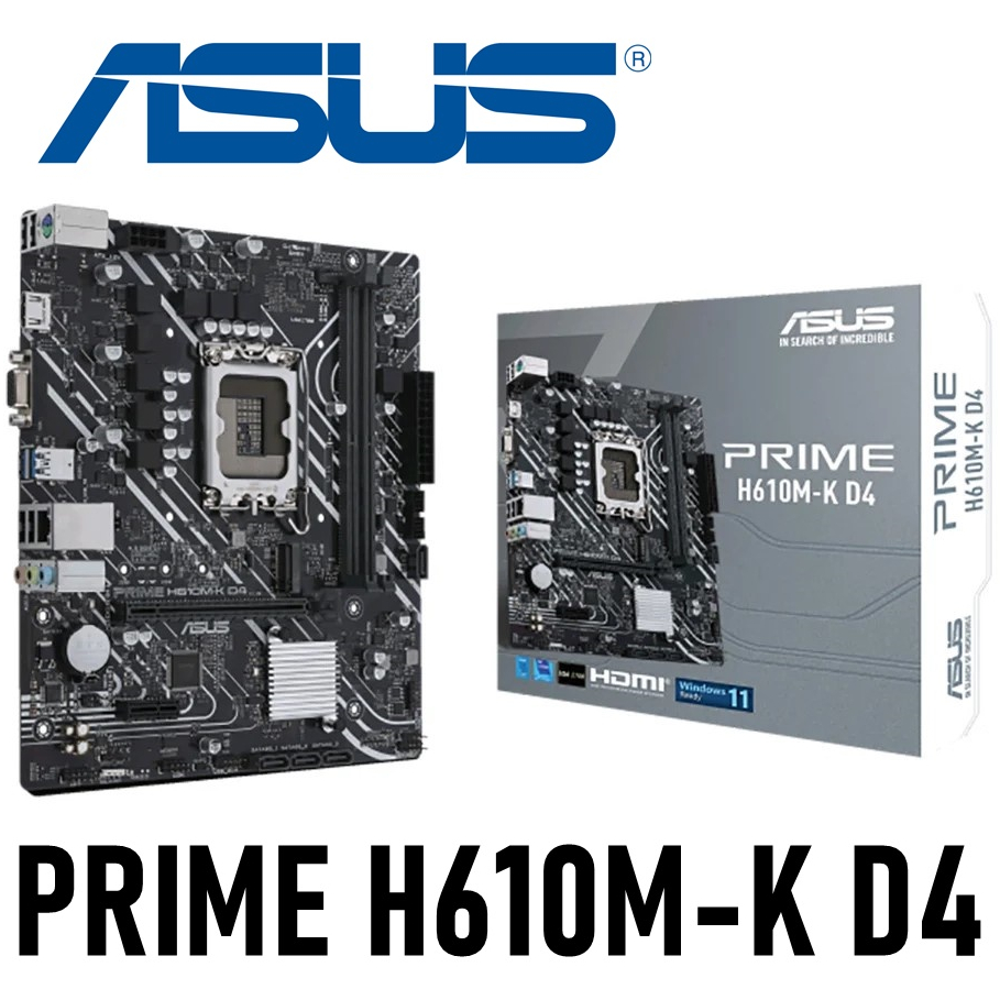MAINBOARD (เมนบอร์ด) ASUS PRIME H610M-K D4 (DDR4) (SOCKET LGA 1700) รับประกัน 3 - Y | Shopee ...