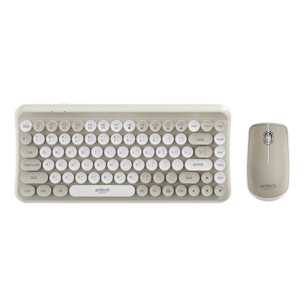 Anitech Wireless Keyboard & Mouse Combo ชุดคีย์บอร์ดและเมาส์ไร้สาย รุ่น ...