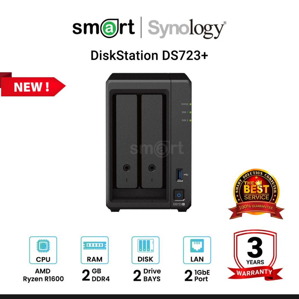 Synology DiskStation DS723+ 2-Bay NAS | Shopee Thailand