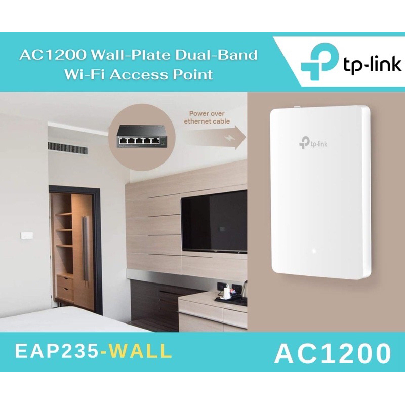 TP-Link EAP235-WALL AC1200 Wall-Plate Dual-Band WiFi Access Point ...
