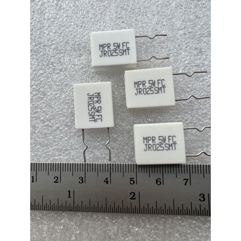 ตัวต้านทาน Resistor 5W .025 ohm แบบกระเบื้อง R เซรามิคซีเมนต์ 5W 0.025 ohm 5W 0.025 ohm (10ชิ้น ...