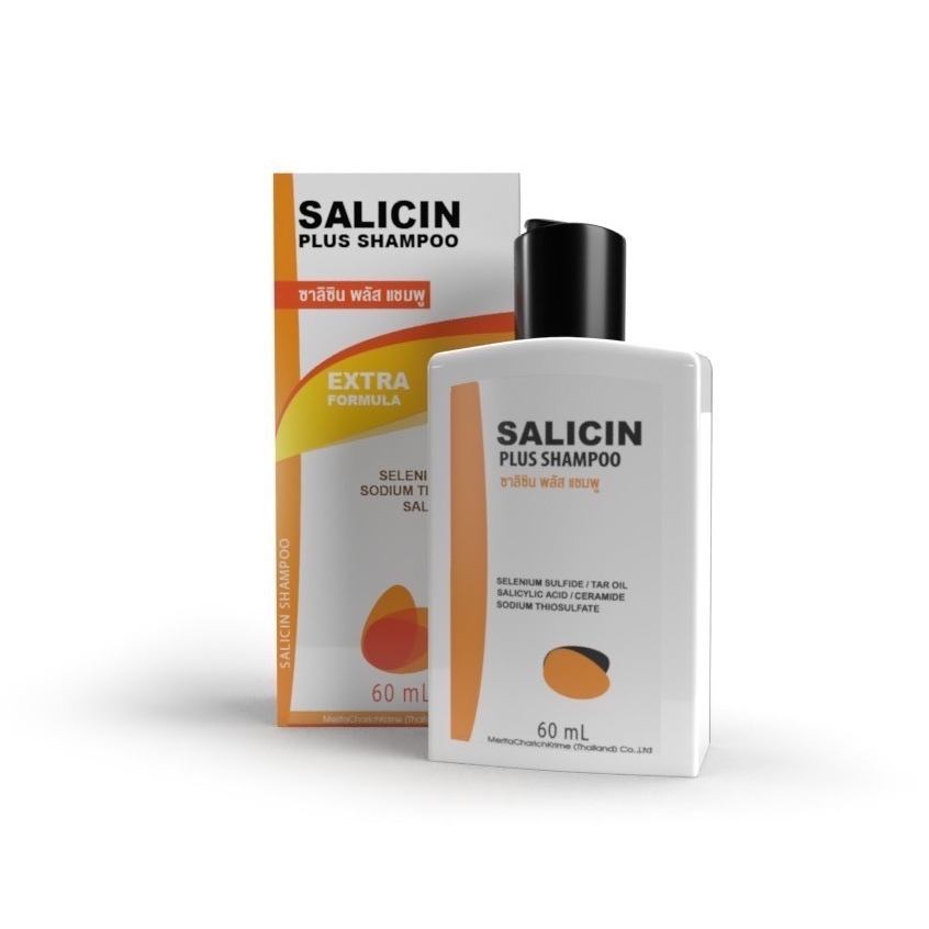 Salicin Plus Shampoo 60 ml. แชมพูสะเก็ดเงิน Tar oil #10430 | Shopee ...