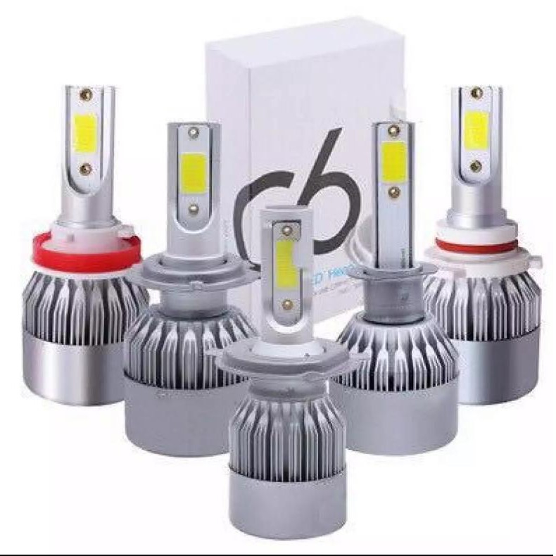 ไฟหน้า LED1คู่ รุ่นC6 ขั้วH1 H3 H4 H7 H8 / H9 / H11 9005 / HB3 9006 / HB4 36w 9V-36V 3600LM C6 ...