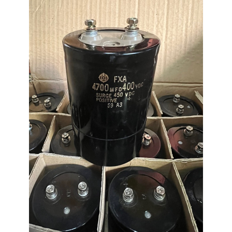 คาปาซิเตอร์ 4700UF 450V ขนาด 14x7.5CM. C4700UF 450V. C4700UF 450V ...