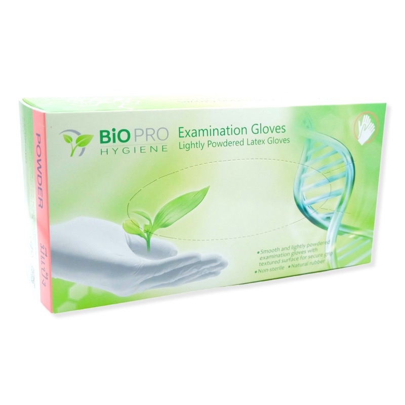 BioPro Hygiene ถุงมือมีแป้ง ขนาด S (บรรจุ 100 ชิ้น) | Shopee Thailand