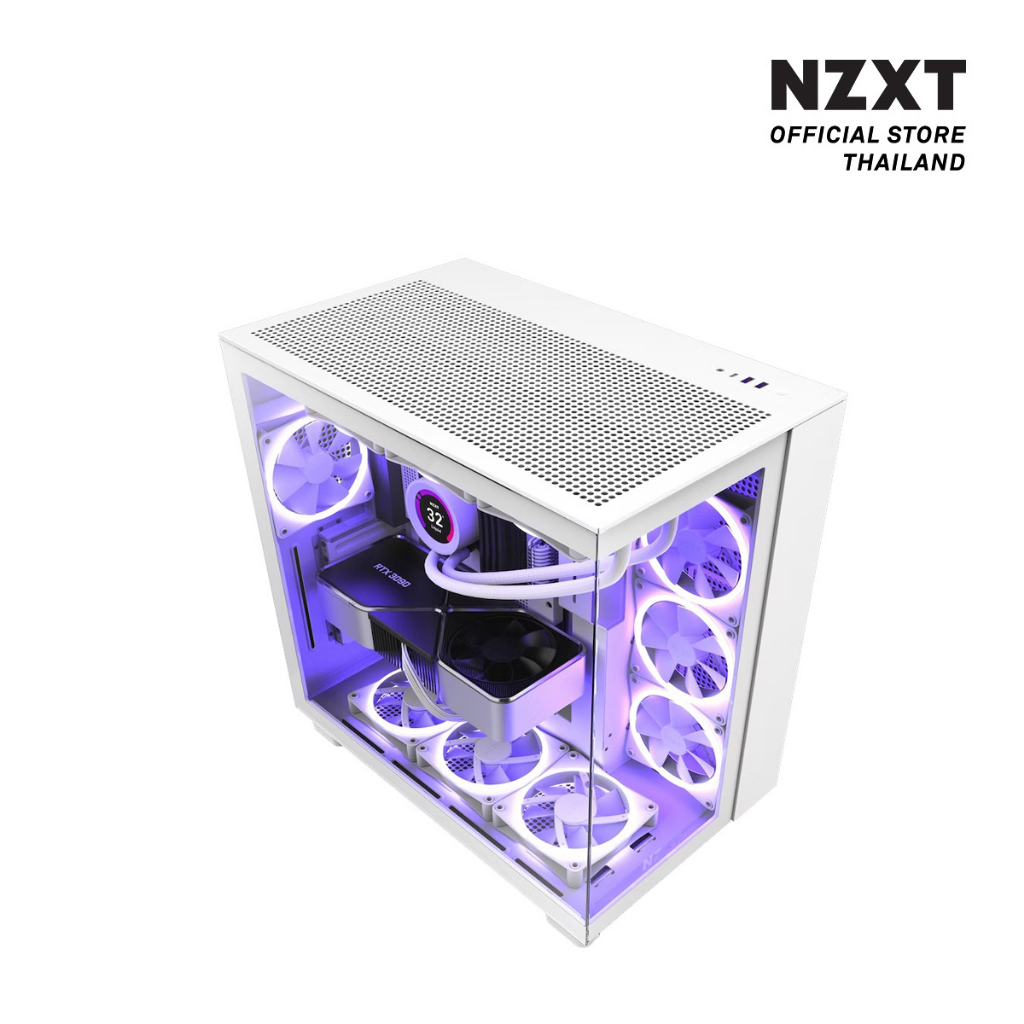 NZXT CASE H9 FLOW WHITE : CM-H91FW-01 | Shopee Thailand