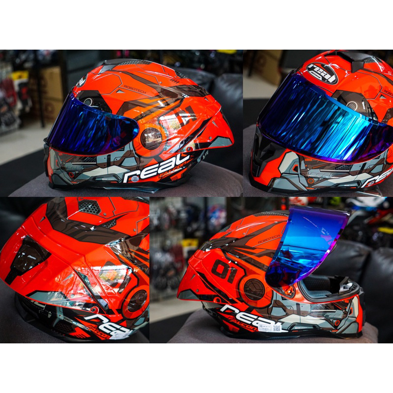 หมวกกันน็คเต็มใบ REAL FALCON ROBOTECH | Shopee Thailand