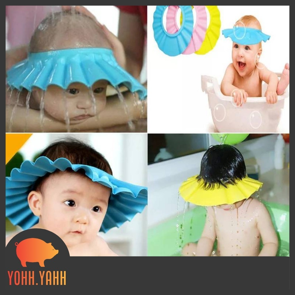 YOHH.YAHH หมวกอาบน้ำเด็ก กันแชมพูเข้าตา เพื่อความสนุกของลูกรักในการ ...