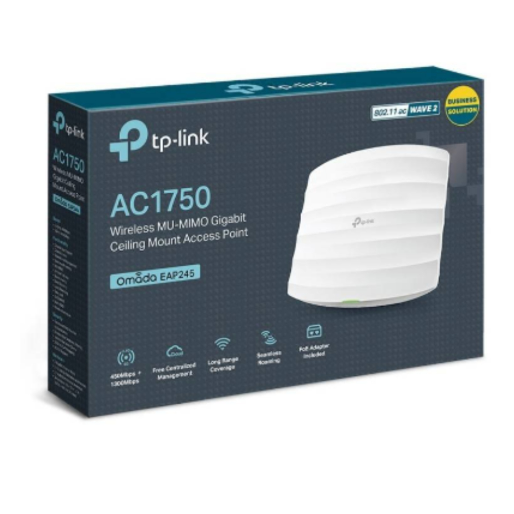 TP-LINK EAP245 INDOOR AC1750 / POE Wireless Dual Band Gigabit Access ...