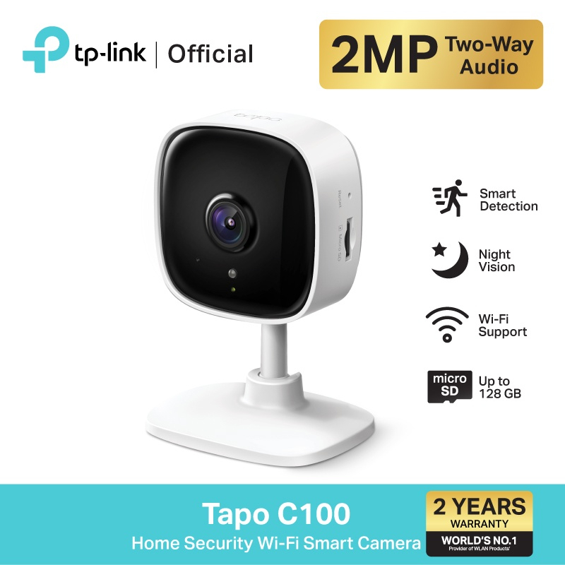 ⚡️กล้องวงจรปิดไร้สาย⚡️TP-Link (Tapo C100 C200C) 2MP Home Security Wi-Fi ...