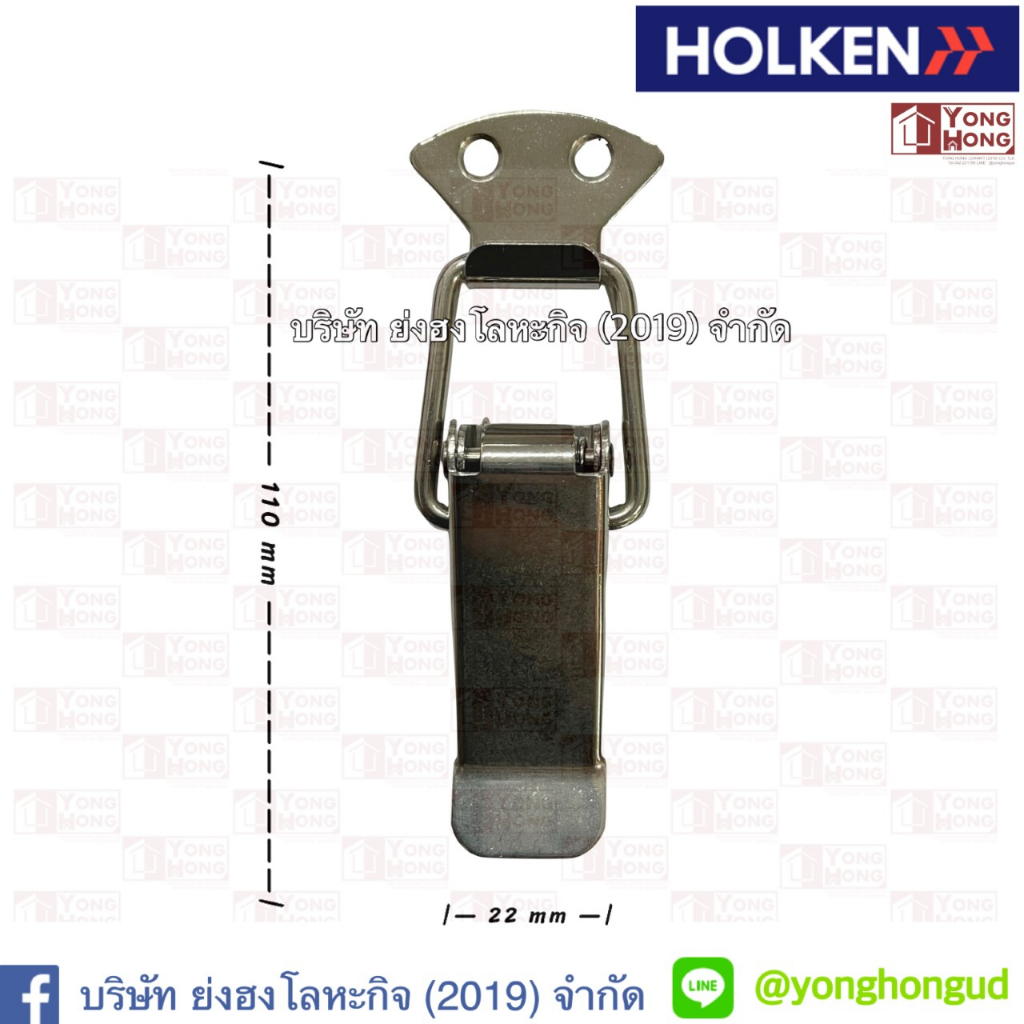 หูปิ่นโต Snap locks สแตนเลส เกรด 304 HOLKEN J101 J102 J103 J104 J105 ...