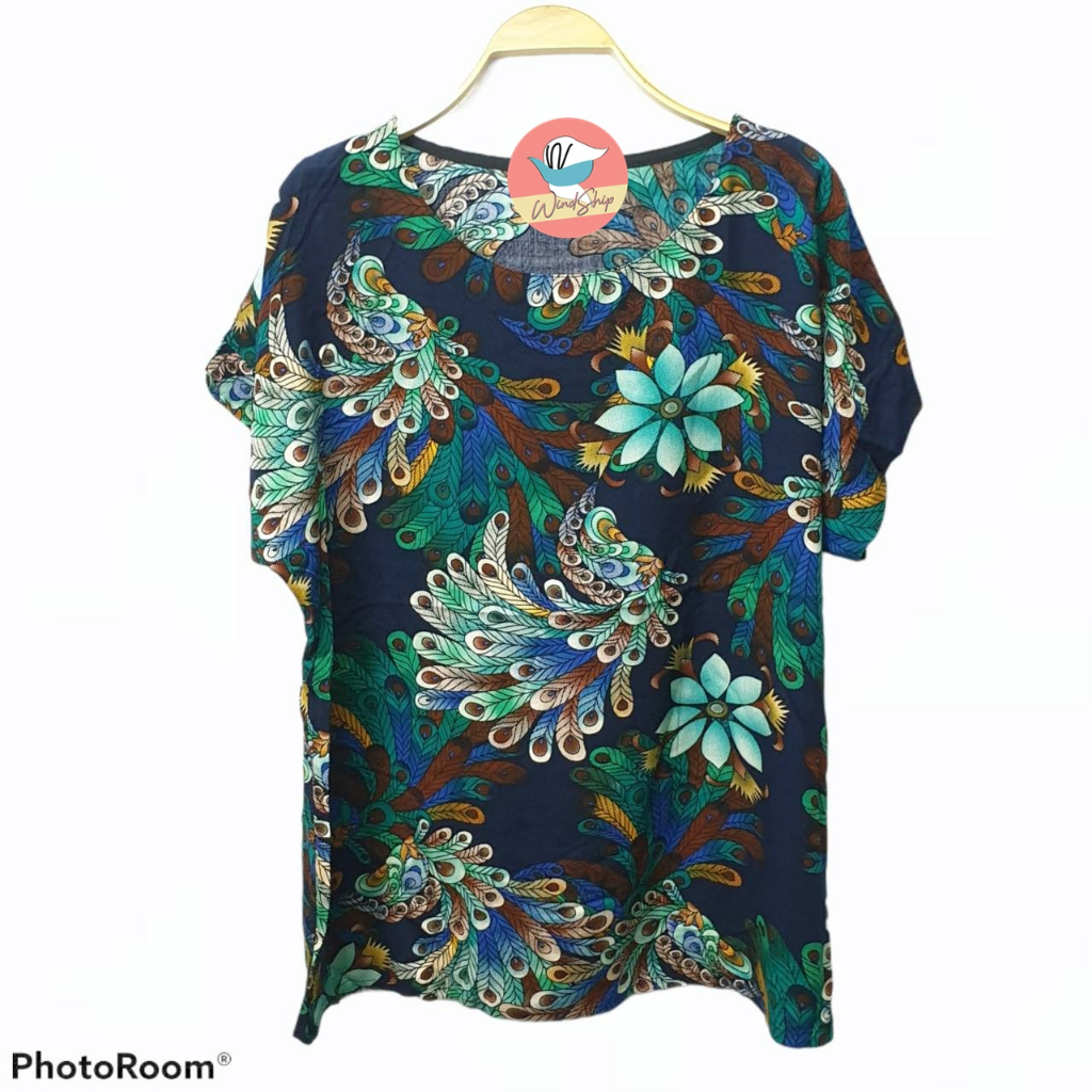 เสื้อผู้หญิง S7-S13 เสื้อยืดผ้าไหมอิตาลี ไม่ต้องรีด เลือกลายได้ เสื้อสาวอวบ (WO2) | Shopee Thailand