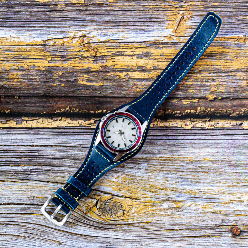 สายนาฬิกาข้อมือหนังแท้ Vintage-HQ (นาฬิกาไม่รวมในรายการขาย) Full bund strap Leather watch cuff ...