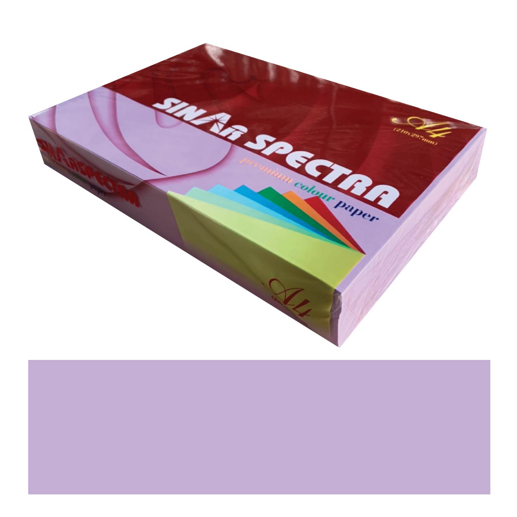 สุดคุ้ม !!! กระดาษสี ปอนด์สี SINAR SPECTRA-500 แผ่น ตราสเปคตร้า ขนาด A4 ...