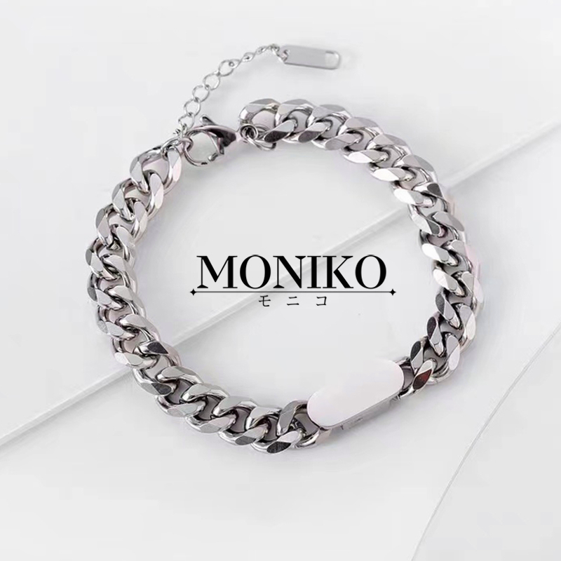 MONIKO สร้อยคอไทเทเนียมสไตล์ฮิปฮอปเกาหลีสําหรับผู้ชายและผู้หญิง | Shopee Thailand