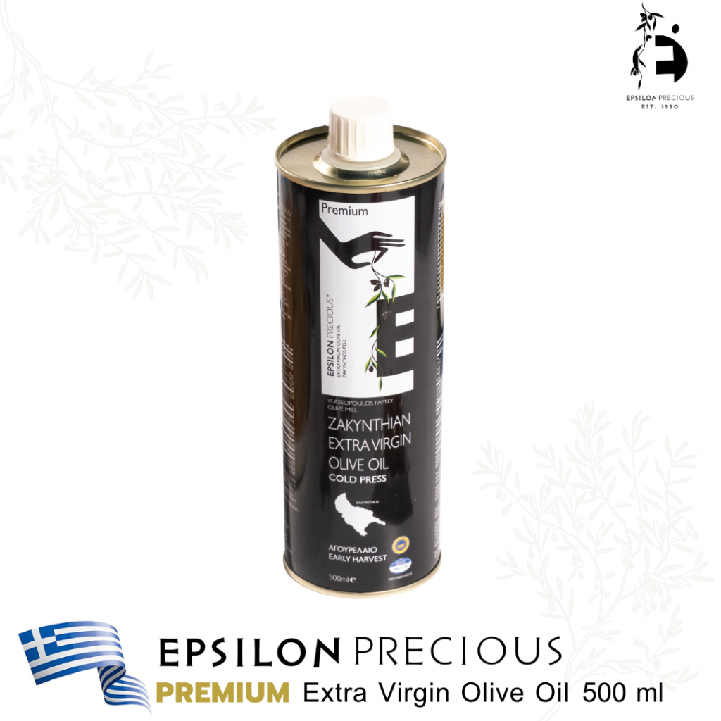 Epsilon Precious PREMIUM Extra Virgin Olive Oil 500ml - Tin น้ำมันมะกอก ...
