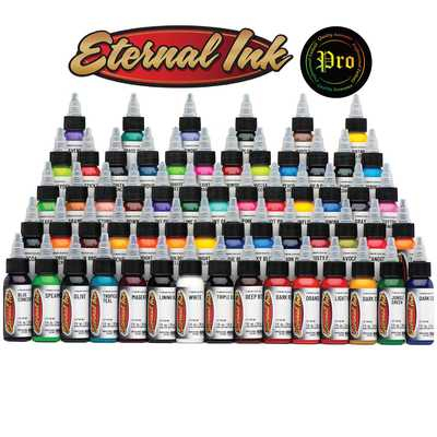สีสัก ETERNAL TATTOO INK 1oz หมึกสักอีเทอนอล 1 ออนซ์ Brown Gray Black ...