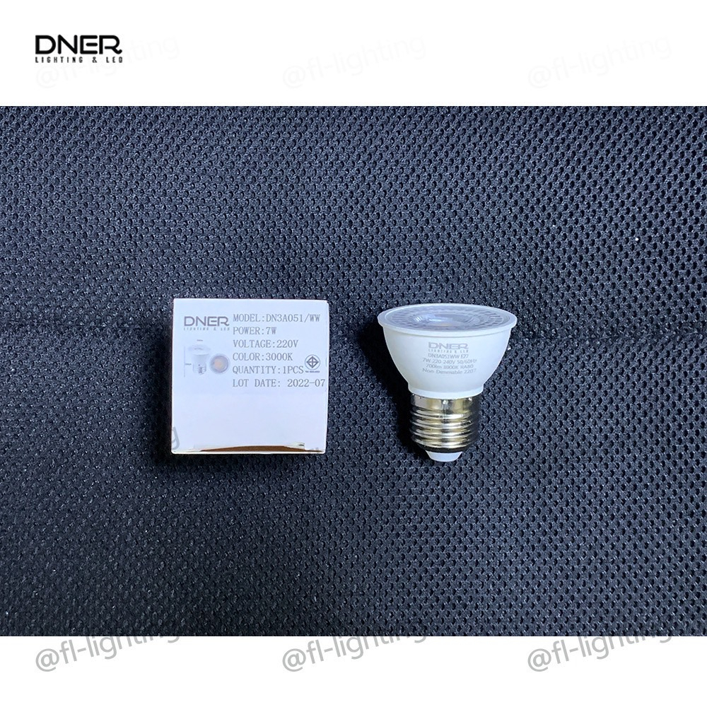 DNER หลอดไฟ LED PAR16 / MR16 7W 220V ขั้วE27 แสงวอร์มไวท์ 3000K / แสงคูลไวท์ 4000K / แสงเดย์ไลท์ ...