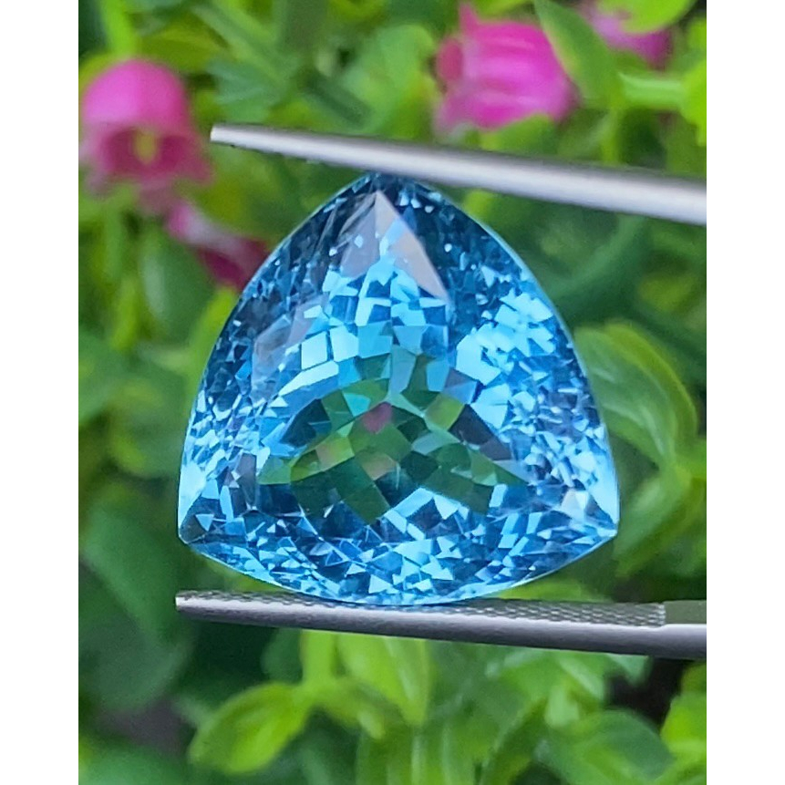 พลอย บลู โทแพซ (Blue Topaz) 23.39 กะรัต (Cts.) | Shopee Thailand