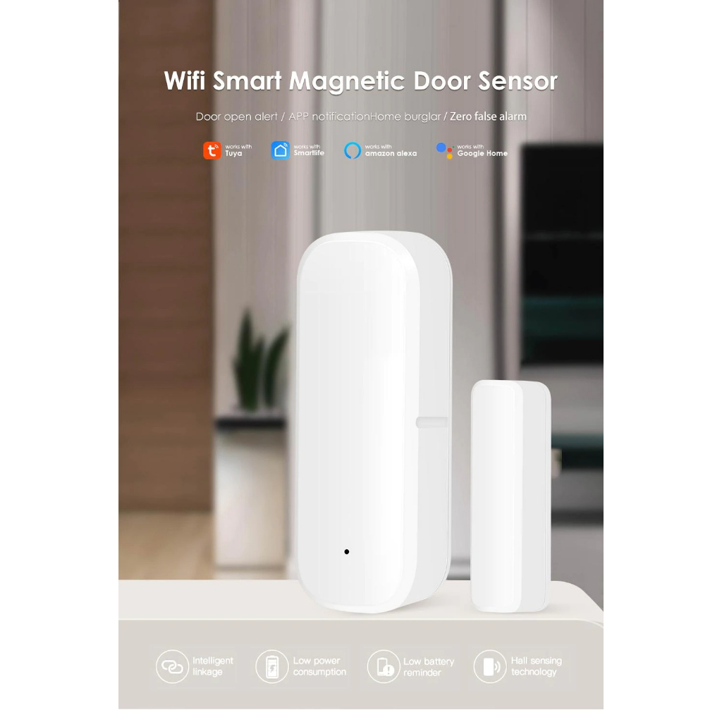Tuya ZigBee Door Window Sensor เซนเซอร์ประตูหน้าต่างแจ้งเตือนเข้าแอป HIP IOT, Tuya Smart, Smart ...