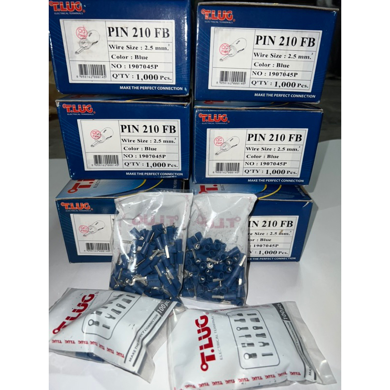 หางปลาก้านไม้ขีด 2.5 mm สีน้ำเงิน TLUG PIN 210 FB แท้ | Shopee Thailand