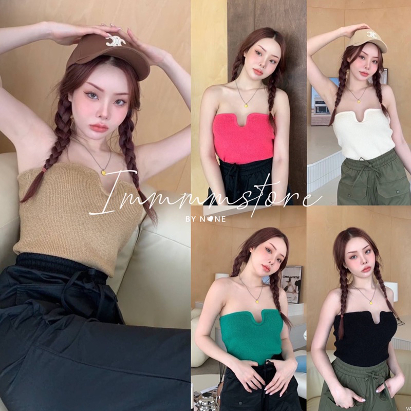 VALEN BASIC STORE - SILK CARPET CROP TOP | Shopee Thailand