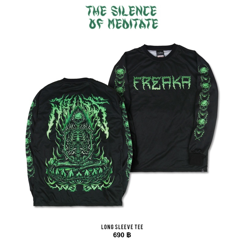 เสื้อยืดคอกลมแขนยาว Freaka No.95 The Silence of Meditate | Shopee Thailand