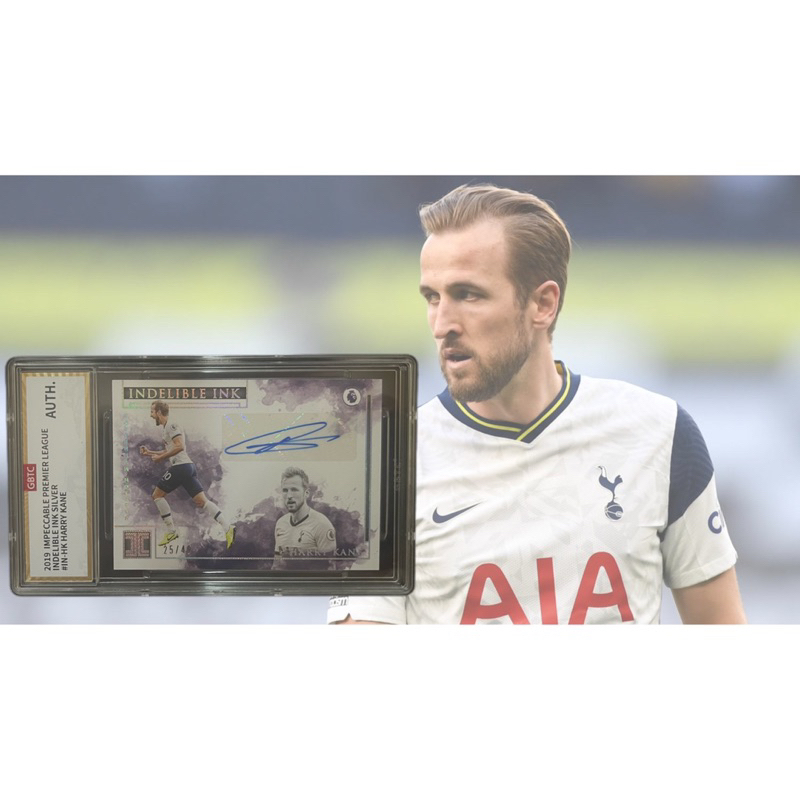 Harry Kane Auto /49 2019 Impeccable Premier League Indelible Ink Silver ...