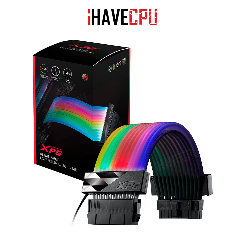 iHAVECPU SLEEVED CABLE (สายถัก) XPG PRIME ARGB 24-PIN MB EXTENDER CABLE | Shopee Thailand