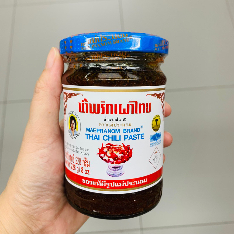 น้ำพริกเผาไทย (Thai Chilli Paste) ตรา แม่ประนอม Maepranom brand ...