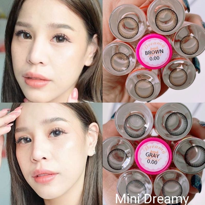 คอนแทคเลนส์ รุ่น Mini Dreamy/ Mini Alice สีเทา/Gray สีตาล/Brown มีค่า ...