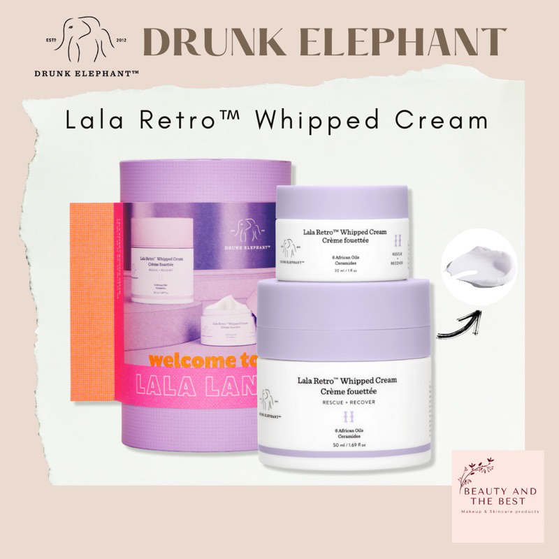 [พร้อมส่ง/แท้💯] Drunk Elephant Lala Retro Whipped Cream 50 ml | Shopee ...