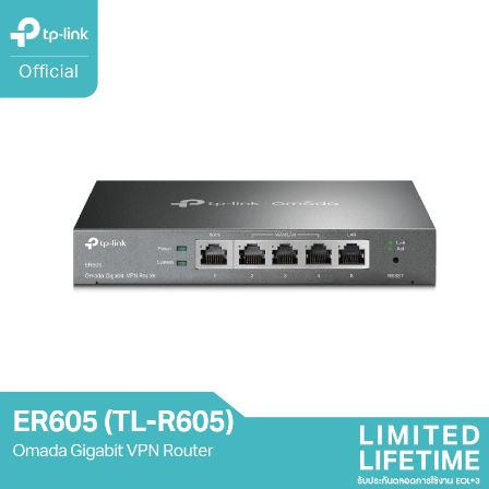 TP-Link ER605 SafeStream™ Gigabit Multi-WAN VPN Router PORT: 1× Gigabit ...