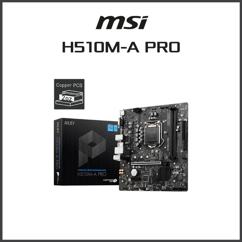 MSI H510M-A PRO MAINBOARD (เมนบอร์ด) ประกัน 3 ปี | Shopee Thailand