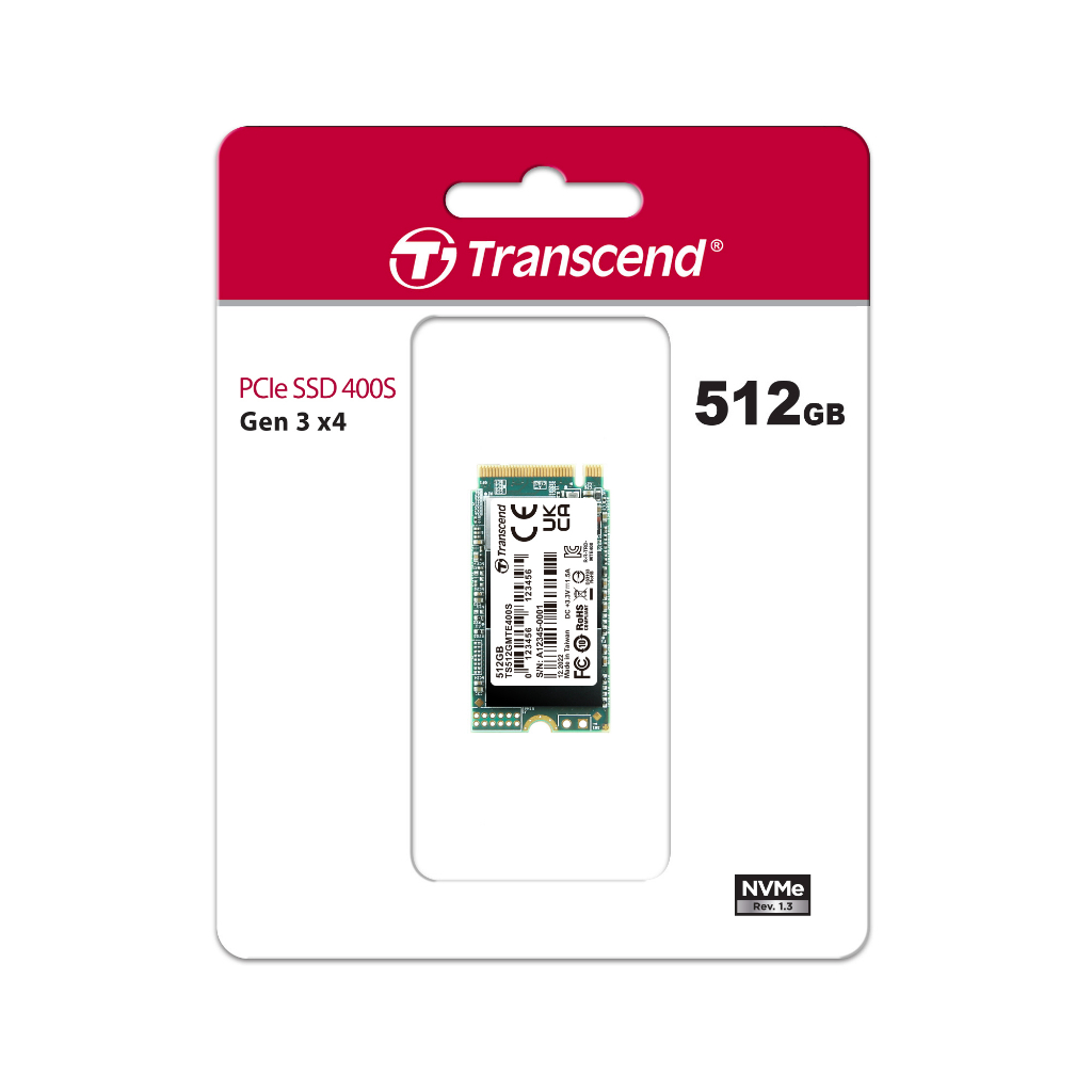 Transcend PCIe M.2 2242 SSD 512 GB:MTE400S(R max 2,000 MB/s / W max 900 ...