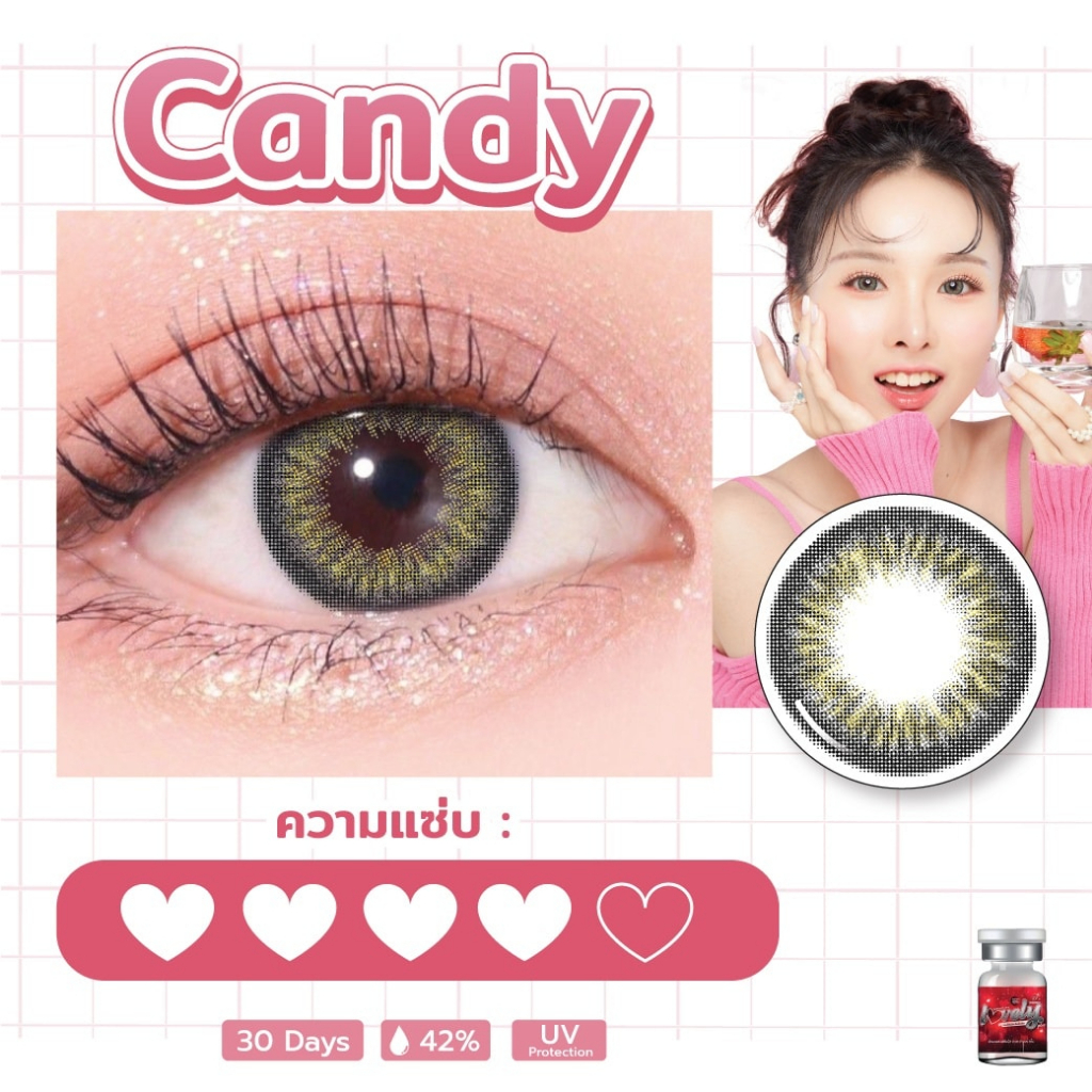 🔥คอนแทคเลนส์ ขนาดกลาง Candy (Lovelylens) | Shopee Thailand