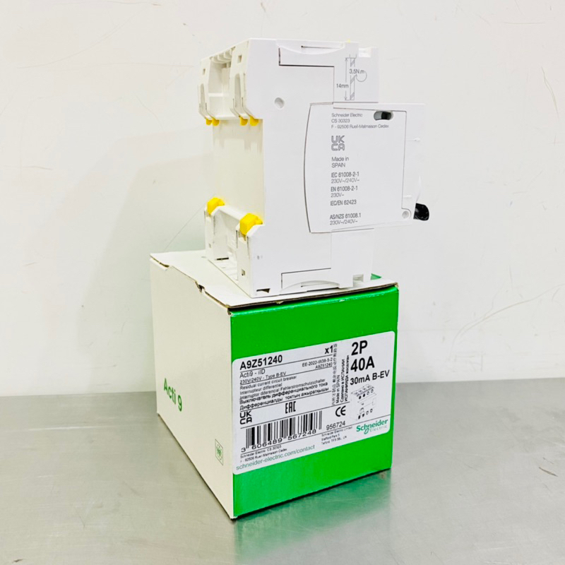 Schneider Electric RCCB Type B For EV 30mA 2P 40A รุ่น A9Z51240 สำหรับ ...