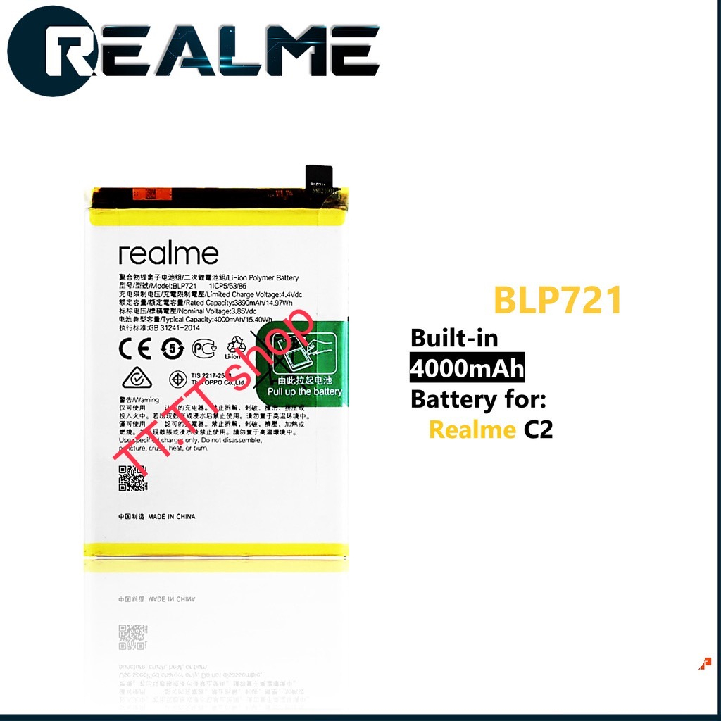 แบตเตอรี่ แท้ Realme C2 / C2s R1941 RMX1941 RMX 1945 BLP721 4000mAh | Shopee Thailand