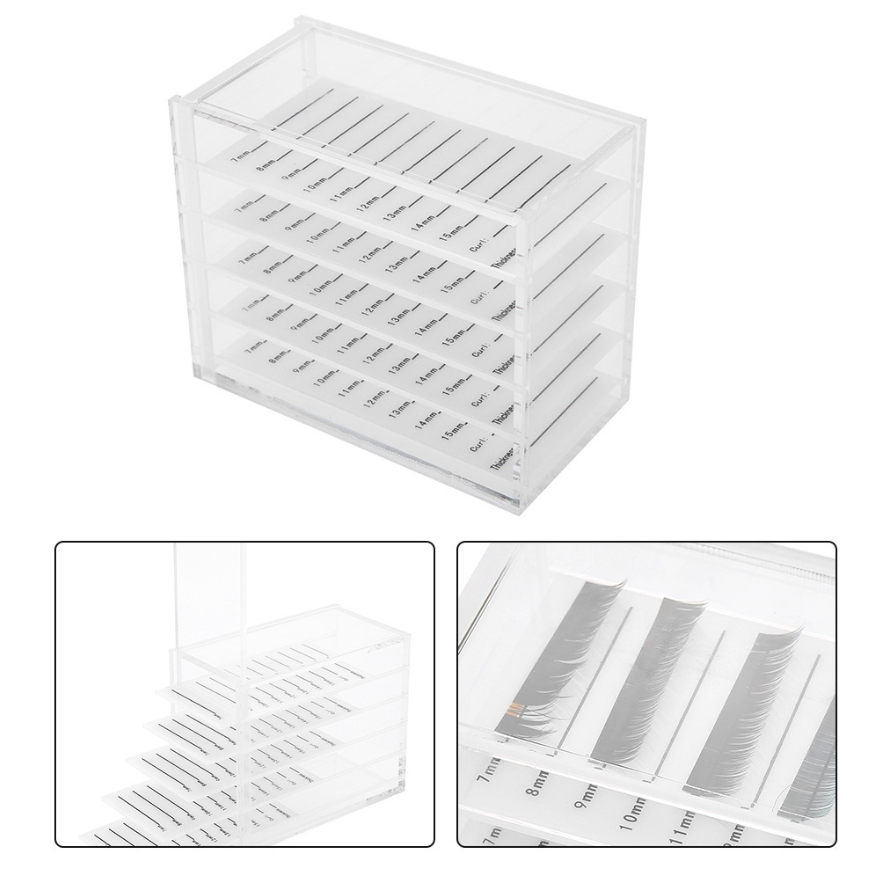Eyelash Storage Box อะคริลิค กล่องพลาสติก สําหรับเก็บอุปกรณ์ขนตา ใส่ขน ...