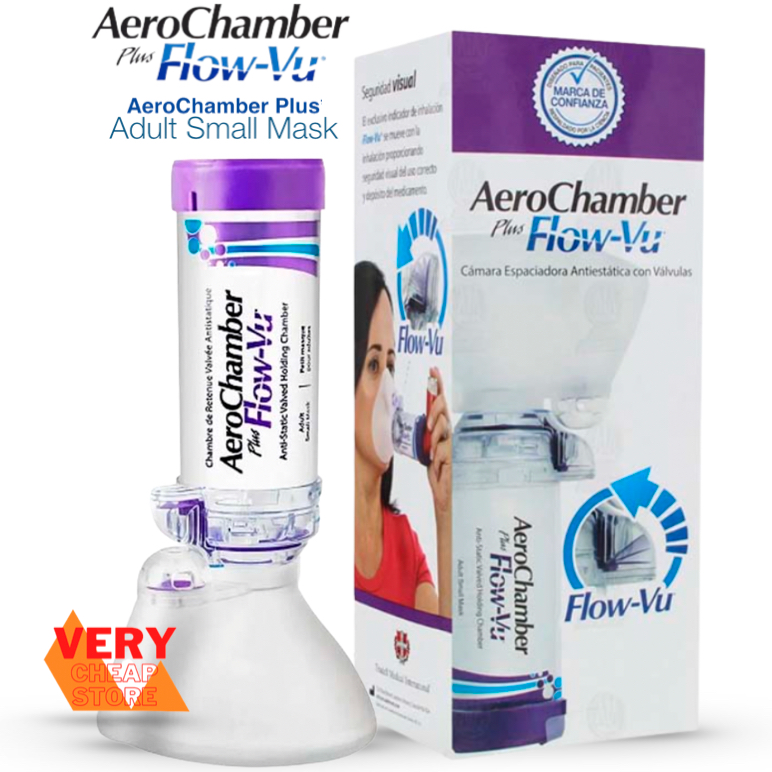 AeroChamber Plus Flow-Vu Adult with Small Mask กระบอกพ่นยา ผู้ใหญ่ หน้ากากเล็ก | Shopee Thailand
