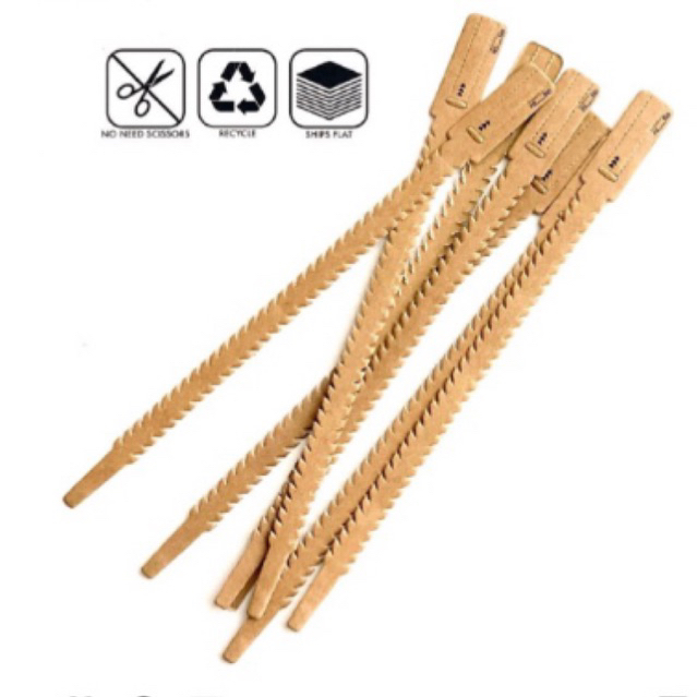 Paper cable tie | สายรัดซิปไทร์ ทำจากกระดาษ แพ็ค 100 เส้น | Shopee Thailand