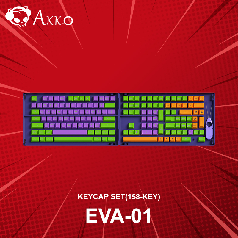 คีย์แคป Akko EVA-01 Themed Keycap Set(158-Key) | Shopee Thailand