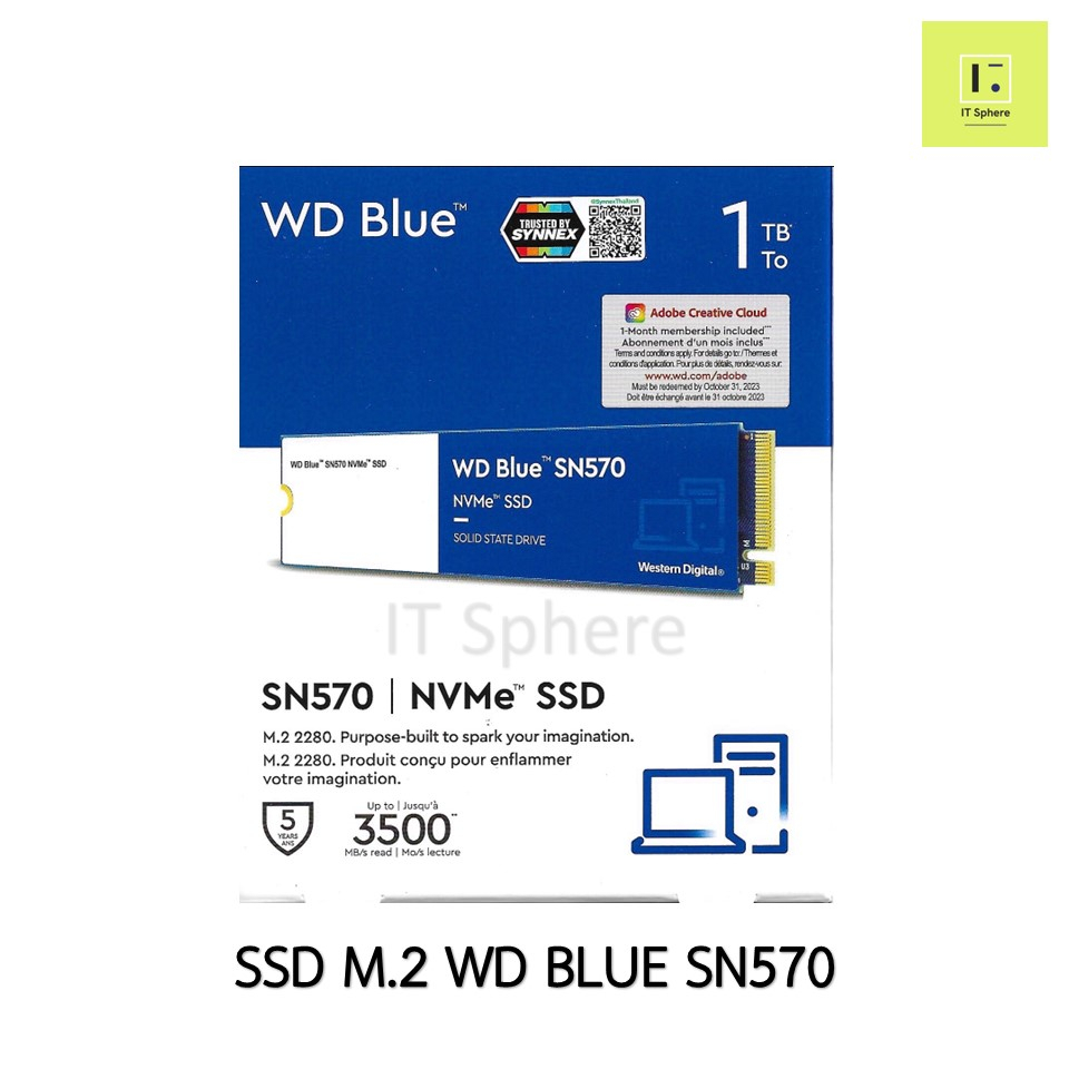 SSD M.2 WD BLUE SN570 250GB // 500GB // 1TB NVMe (GEN3) ของใหม่ มือ 1 570 | Shopee Thailand