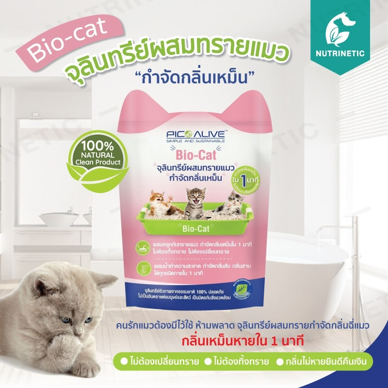 Bio-Cat นวัตกรรมจุลินทรีย์ธรรมชาติผสมทรายแมว กำจัดกลิ่นฉี่ กลิ่นเหม็น ...