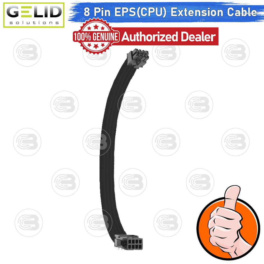 [CoolBlasterThai] GELID 8-Pin EPS (CPU) EXTENSION BLACK CABLE | Shopee ...