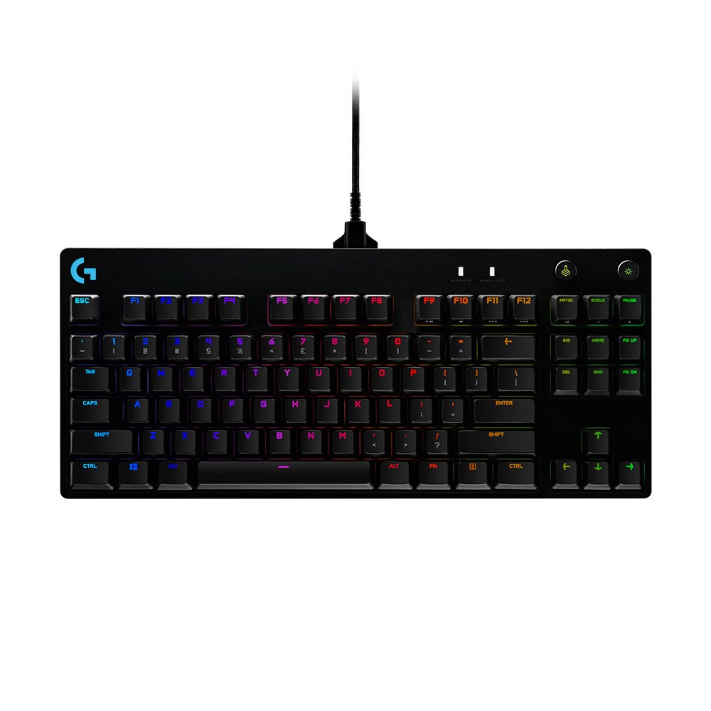 Logitech G Pro X Gaming Keyboard with GX BLUE CLICKY - Eng keycap and ...