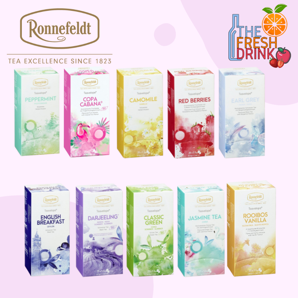 Ronnefeldt Teavelope โรเนอเฟล ทีเวลลอป 25x1 5g หลายรสชาติ Shopee Thailand