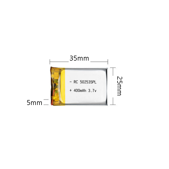 502535 3.7V 400mAh Polymer Battery สำหรับกล้องติดหน้ารถ mp3 mp4 ...