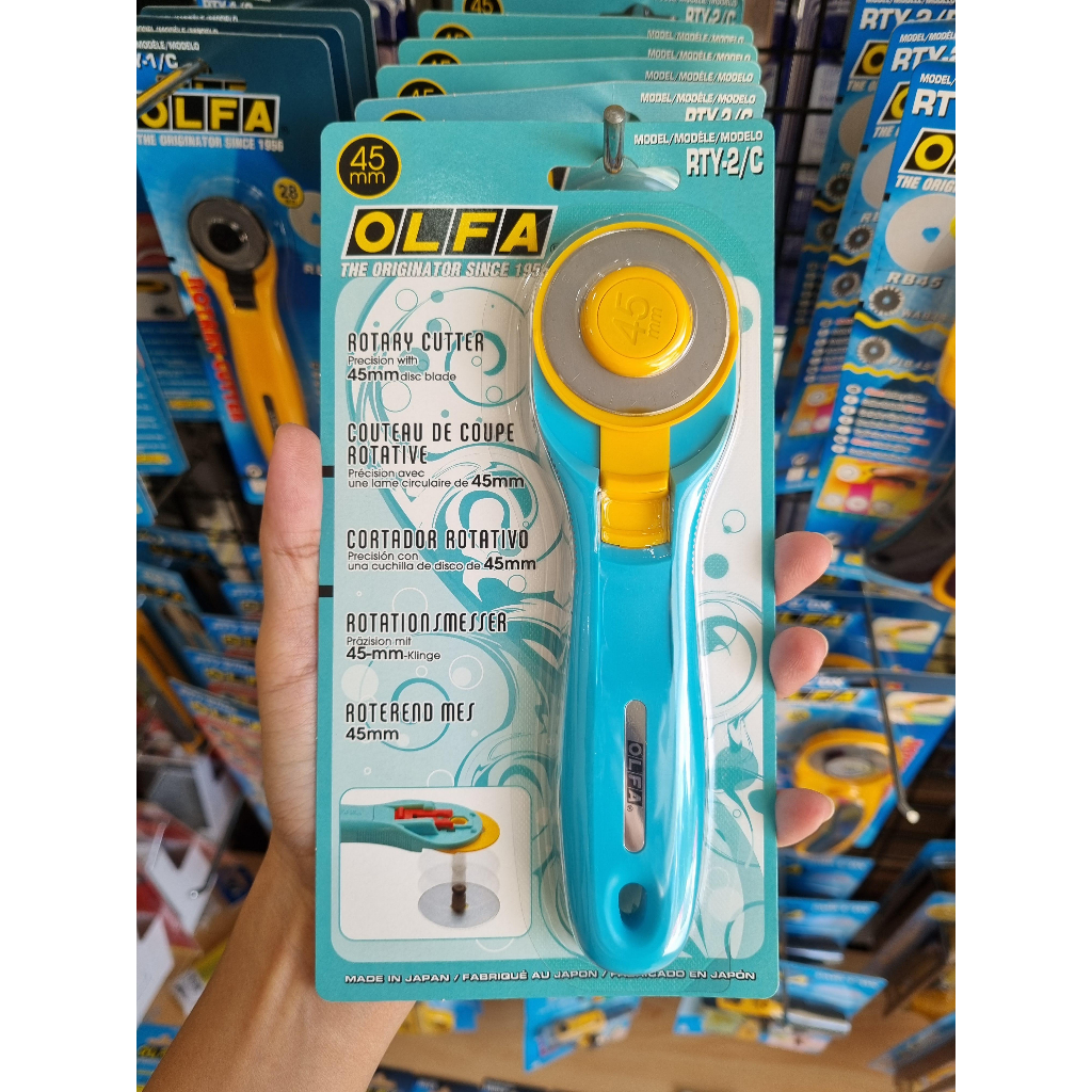 OLFA Rotary คัตเตอร์โรตารี่ RTY-2/C ขนาด 45 mm - Splash Aqua | Shopee Thailand