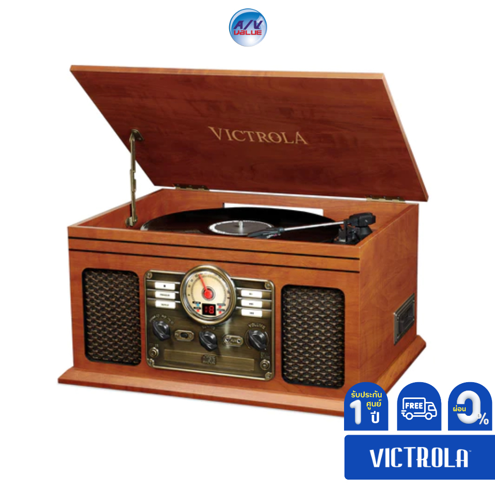 Victrola 6-in-1 Nostalgic Bluetooth Record Player with 3-speed ...
